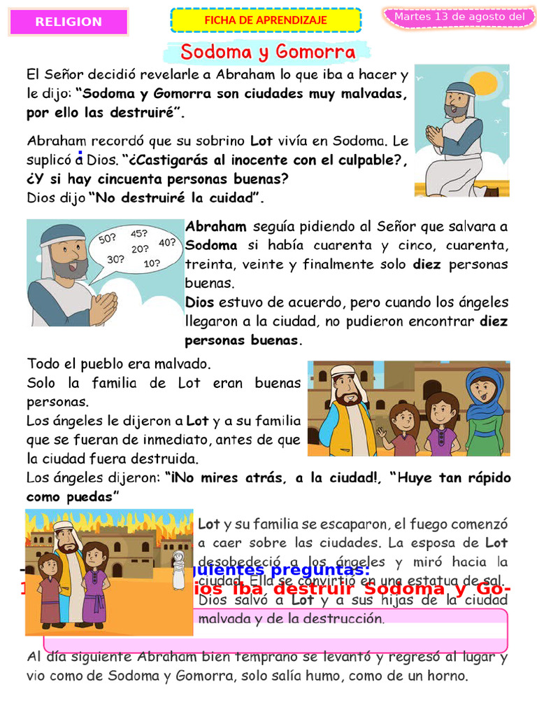 Ficha - Mart - Reli - Sodoma y Gomorra | PDF
