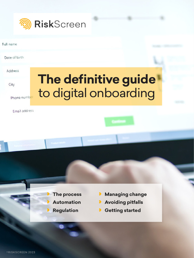 RiskScreen Definitive Guide To Onboarding | PDF