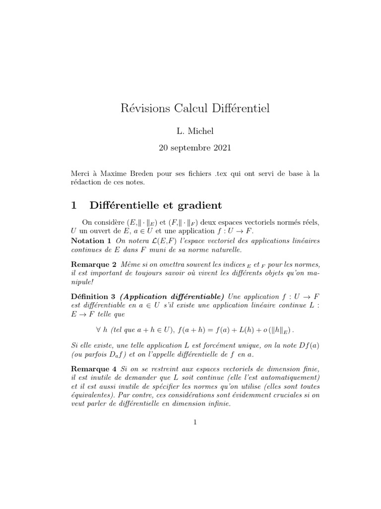Revision Calcul Diff | PDF