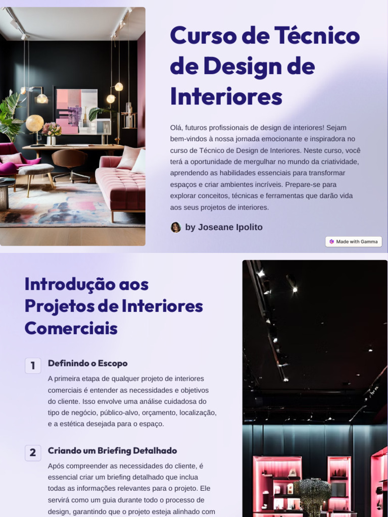 Curso de Tecnico de Design de Interiores | PDF