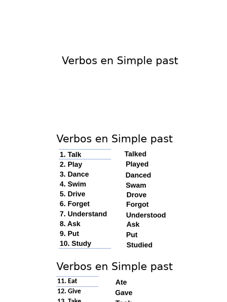30 verbos | PDF