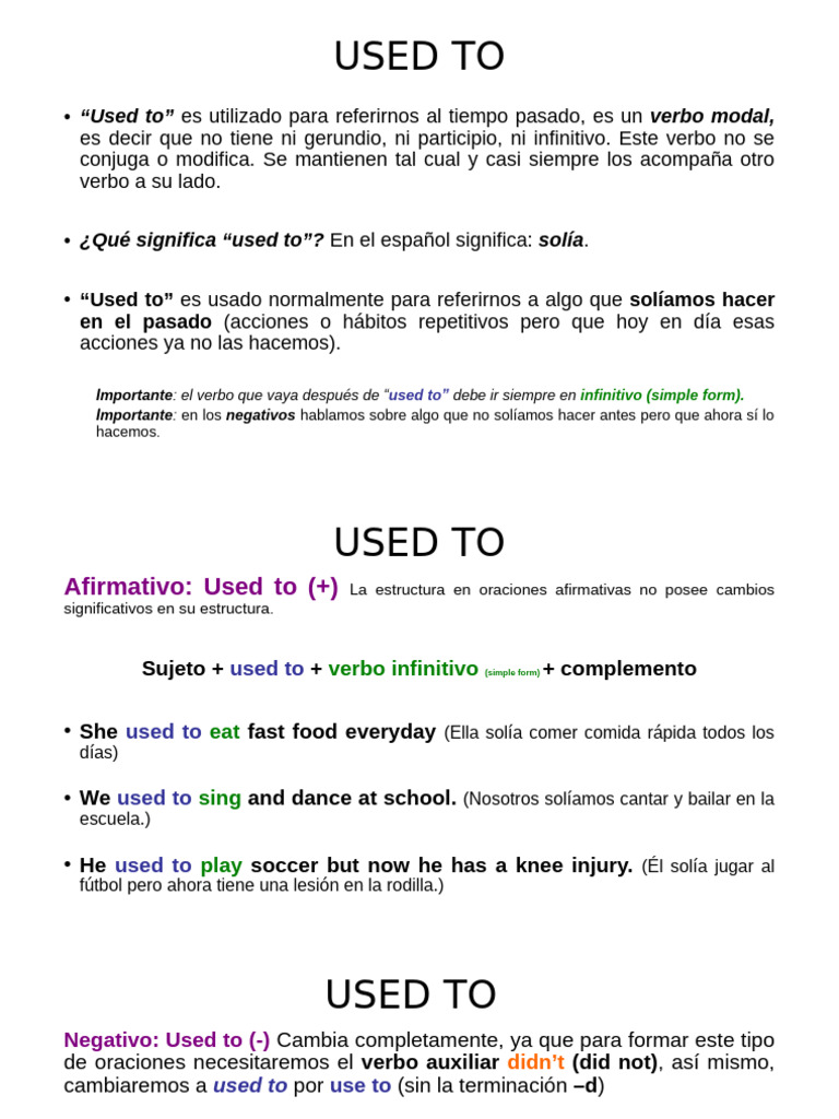 USED TO | PDF