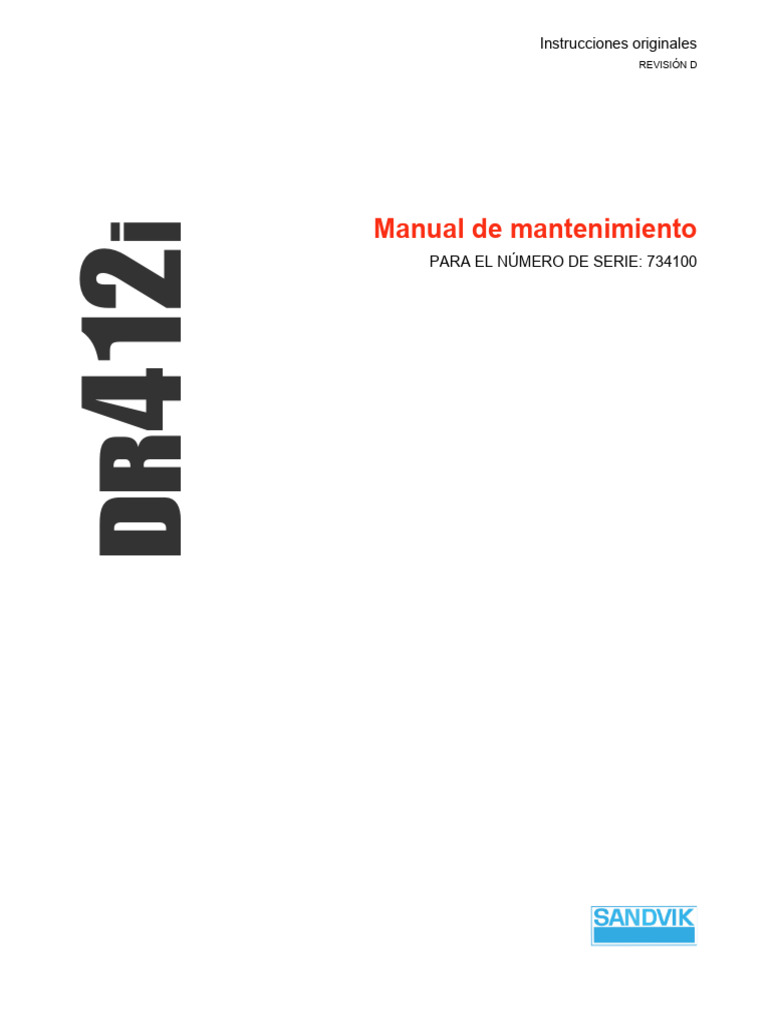 MANUAL DE MANTENIMIENTO DR412i | PDF