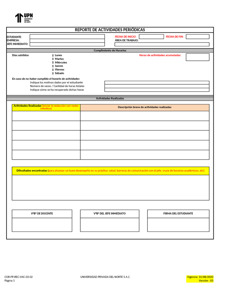 INVE.1401.EP - Formato RAP - Actualizado 2024 | PDF