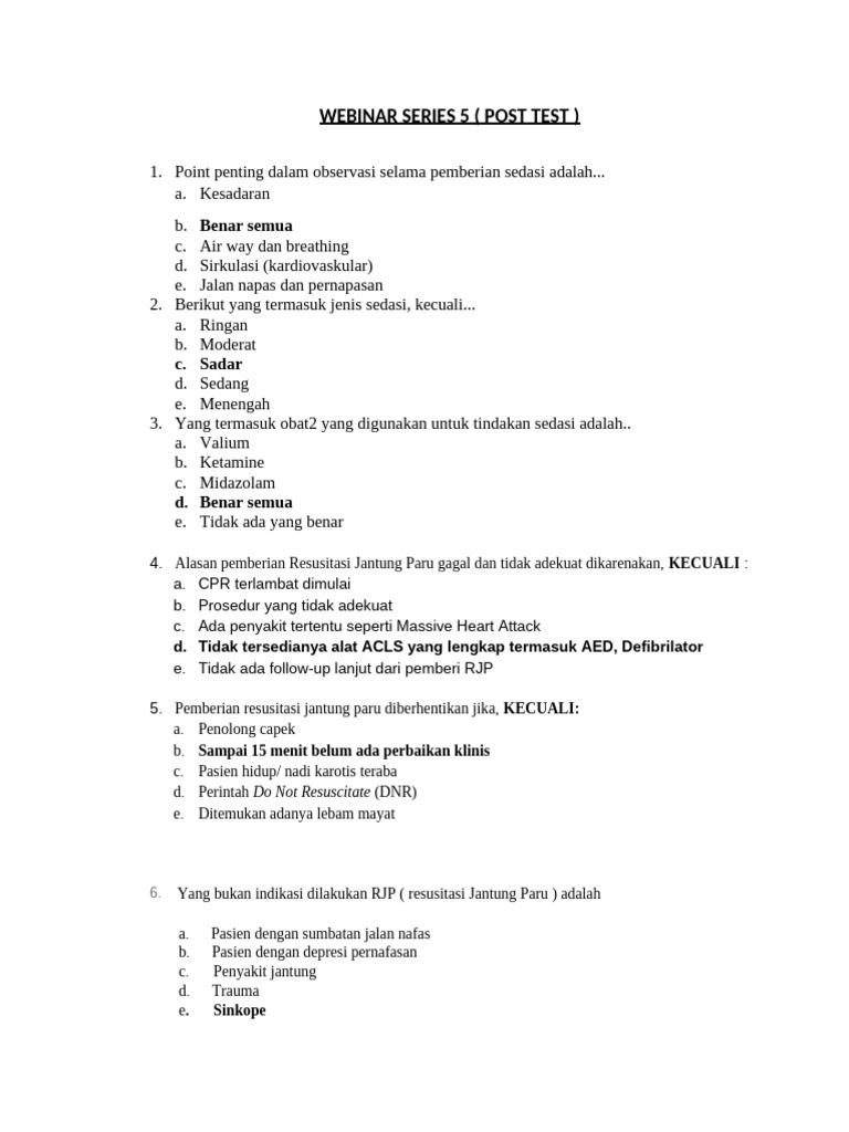 Webinar Series 5 (Pos Test) | PDF