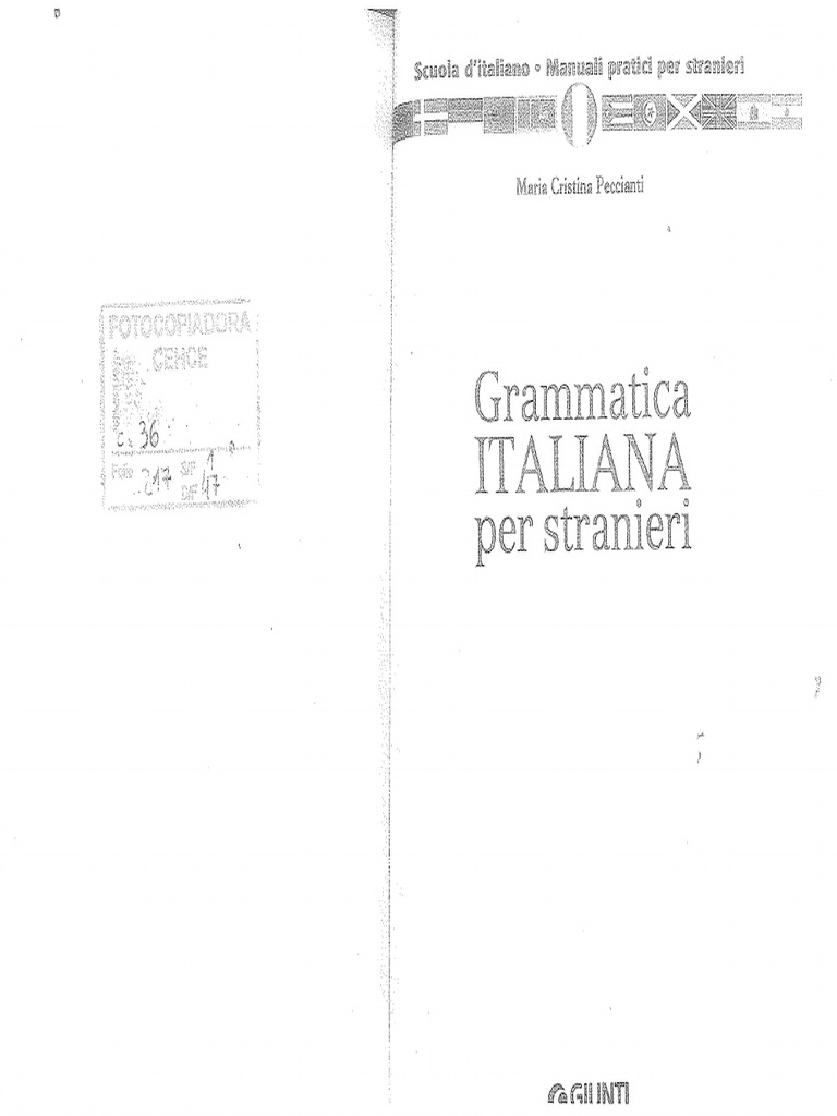 Gramatica Italiana Todo | PDF