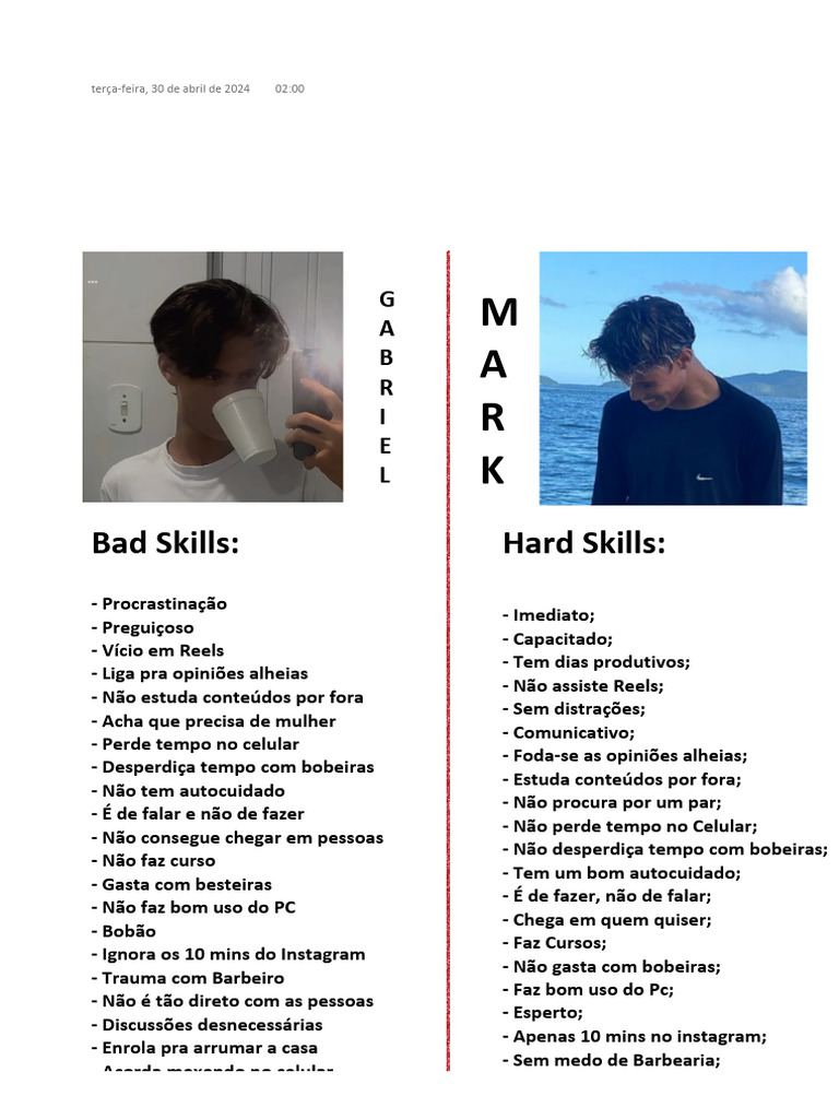 M A R K: Bad Skills: Hard Skills | PDF