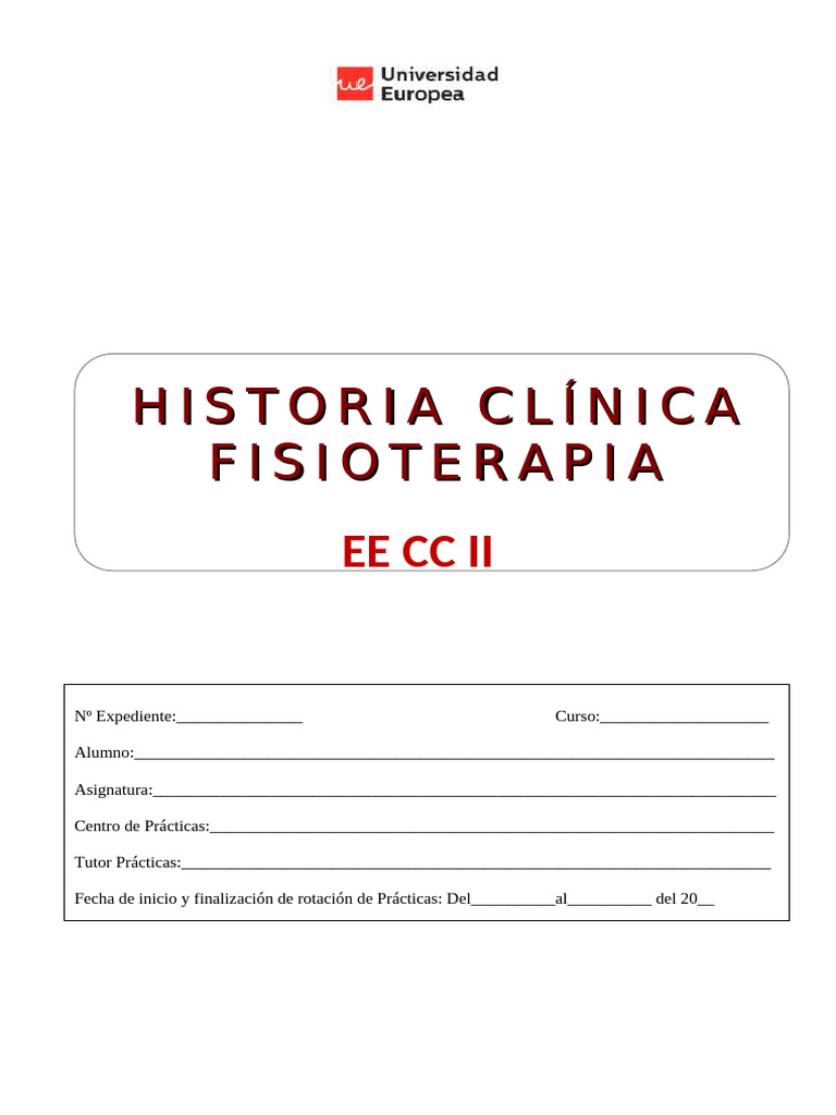 Historia Clinica Eecc Ii General | PDF