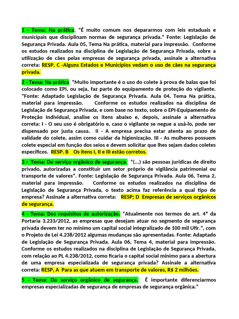 Leg Seg Priv Prova 2 | PDF