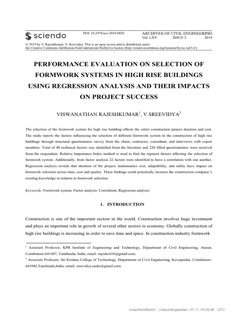 Performance Evaluation On Selection | PDF
