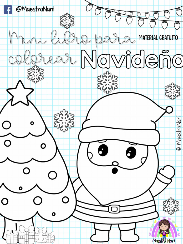 Mini Libro para Colorear Navideño | PDF