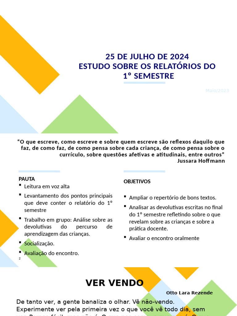 Estudode Relatório - 27 de Junho 2024 (1) (1) .PPTX Retificado | PDF