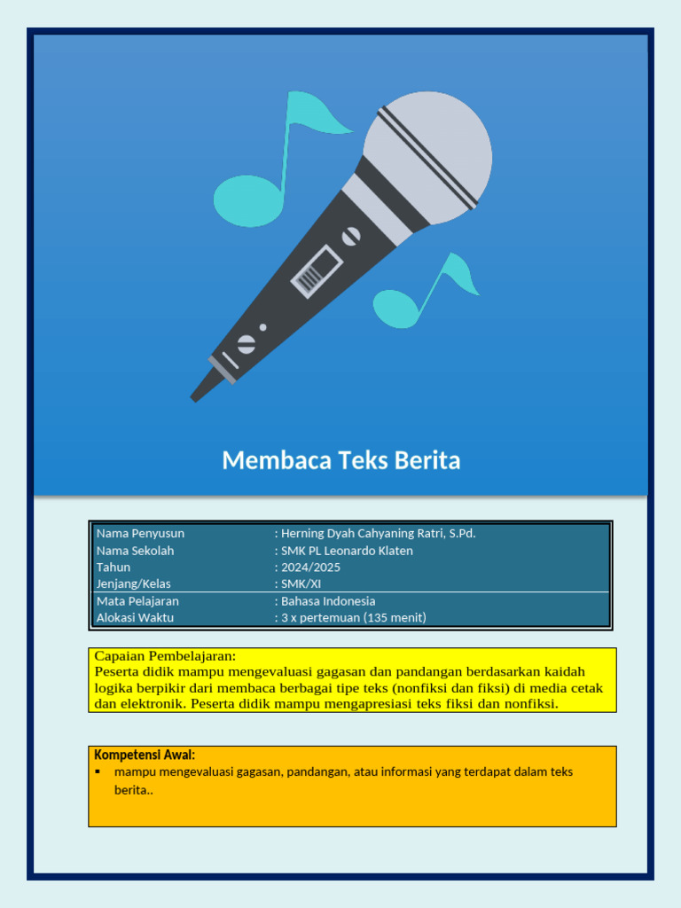 Modul Ajar Membaca Berita | PDF