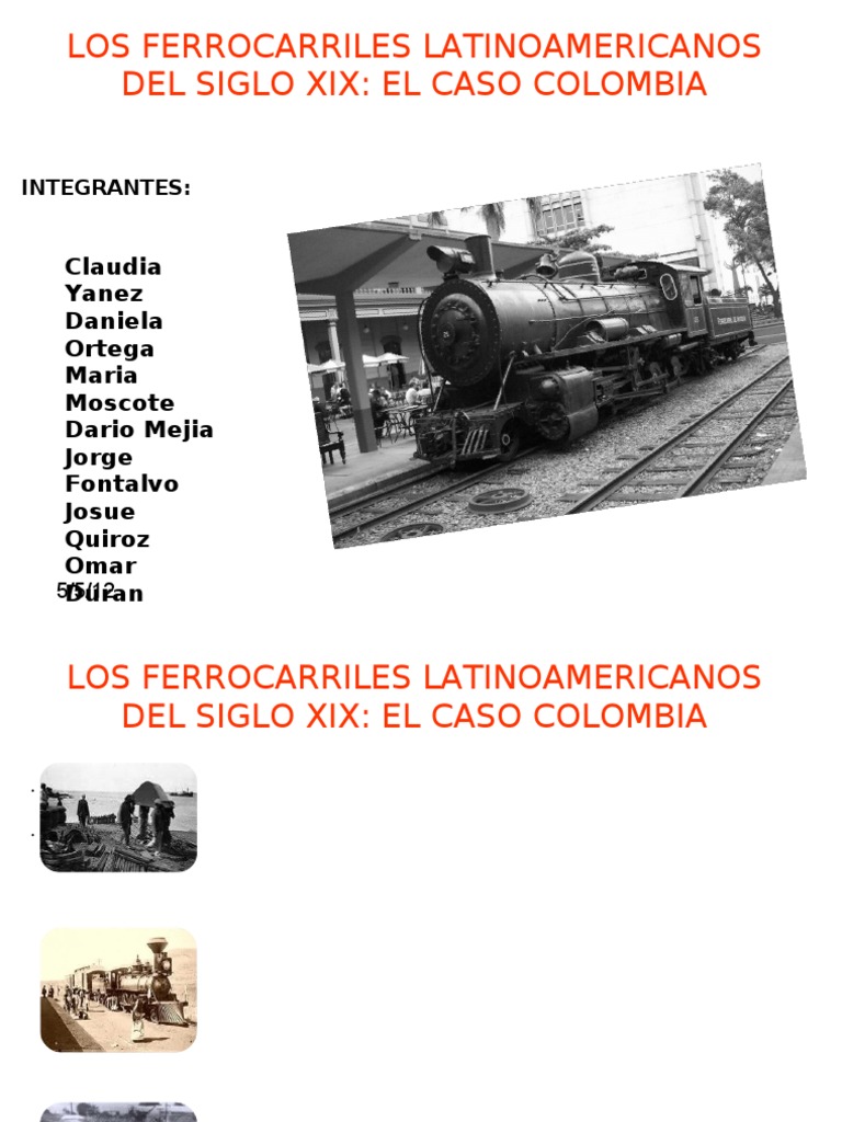 Historia De Los Ferrocarriles En Colombia Pdf Colombia Transporte