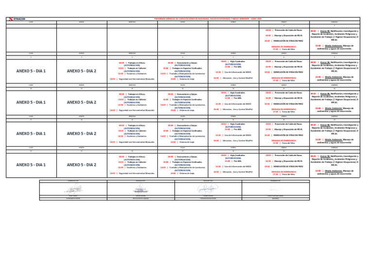Programa Mensual de Capacitaciones - Junio | PDF