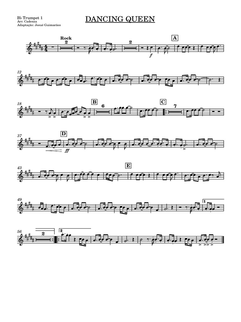 Dancing Queen-Bb Trumpet 1 | PDF