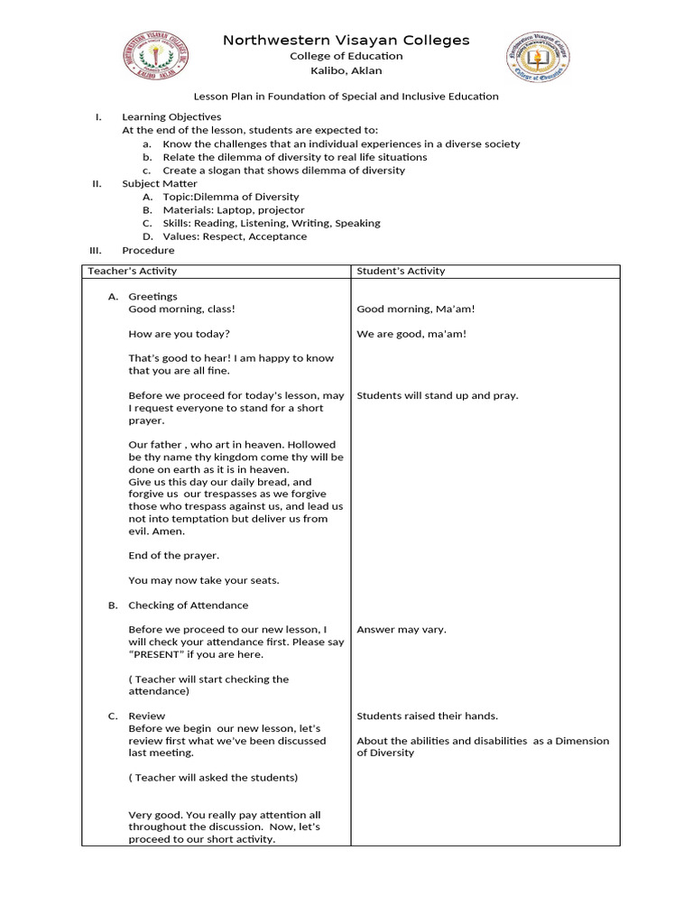 LESSON-PLAN-EDUC-7 | PDF