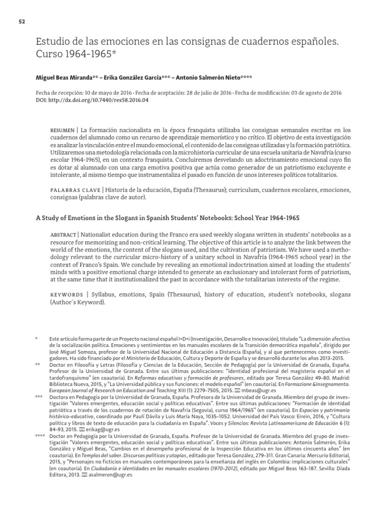 Tema 6. Emociones en Las Consignas | PDF