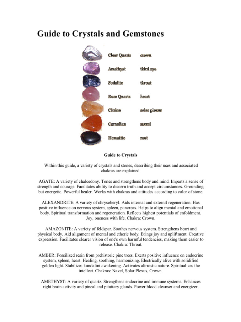 Guide To Crystals and Gemstones | PDF