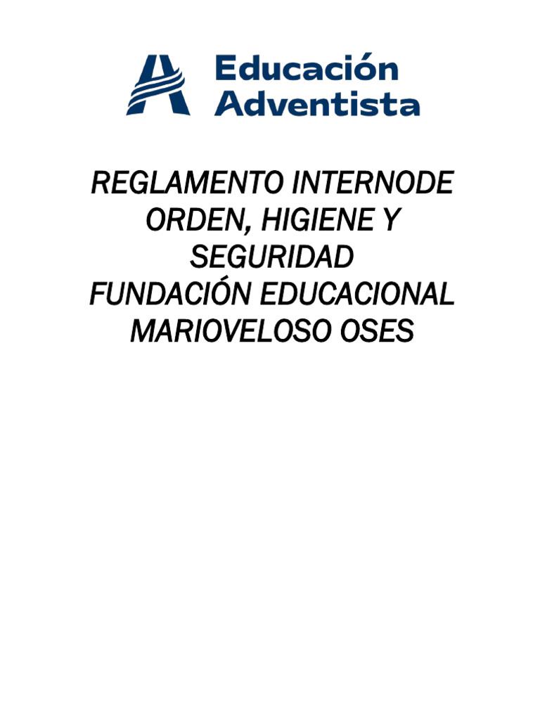 Reglamento Higiene de Orden y Seguridad FEMVO 24 | PDF