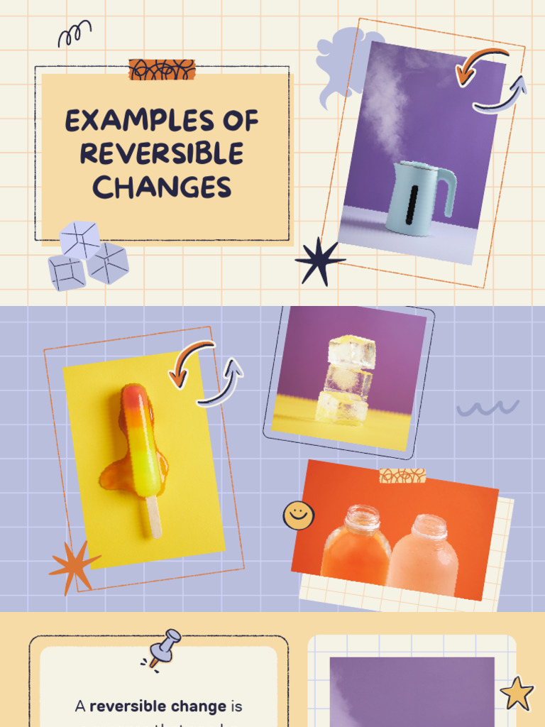 Examples of Reversible Changes Educational Video in Collage Neat Style ...