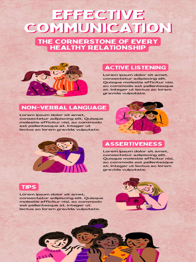 Pink Illustrated Effective Communication Infographic | PDF