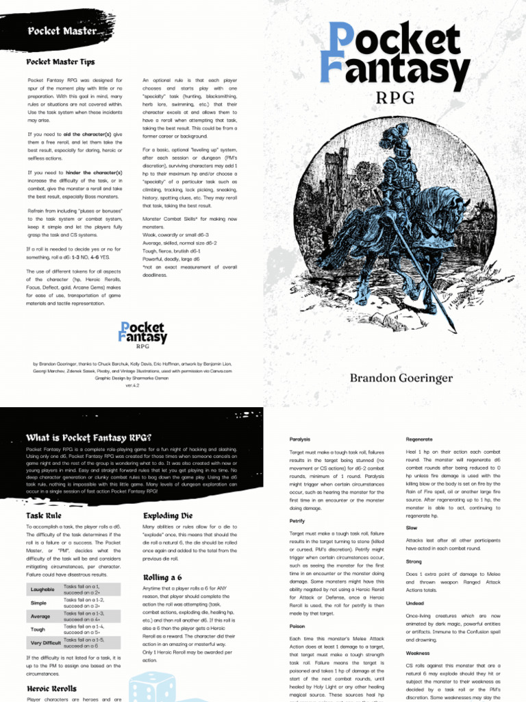 Poket_Fantasy_RPG_-_Booklet_v2 | PDF