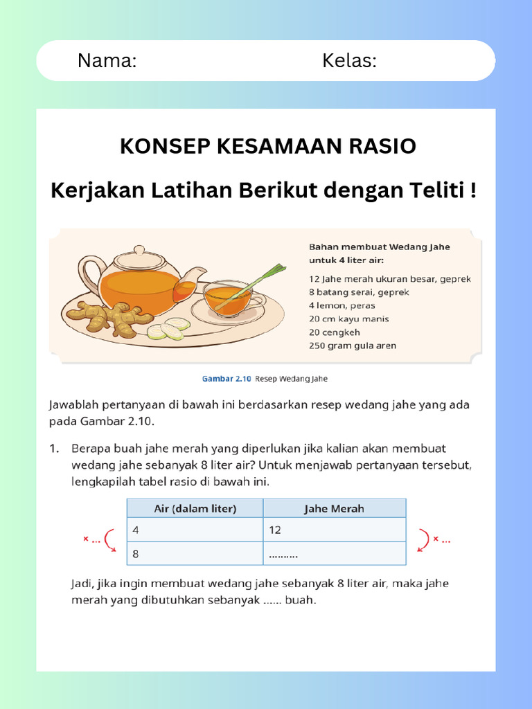 LKPD Konsep Kesamaan Rasio | PDF
