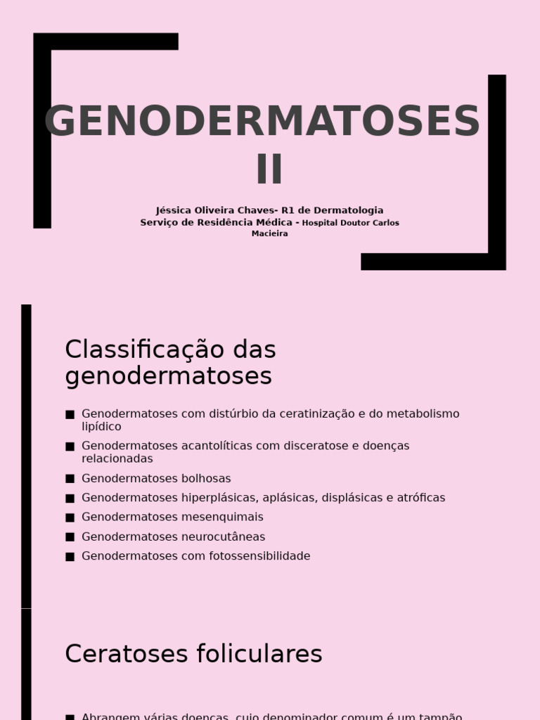 Aula Genodermatoses 2 | PDF