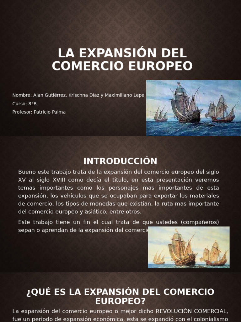 La Expansión Del Comercio Europeo | PDF