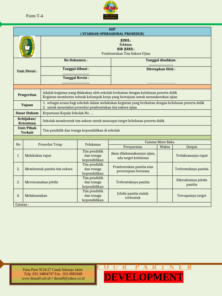 SOP Membentuk Tim Sukses | PDF