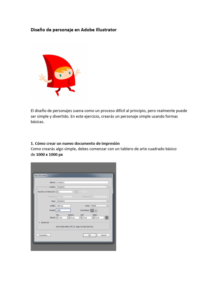 Diseño de Personaje en Adobe Illustrator | PDF