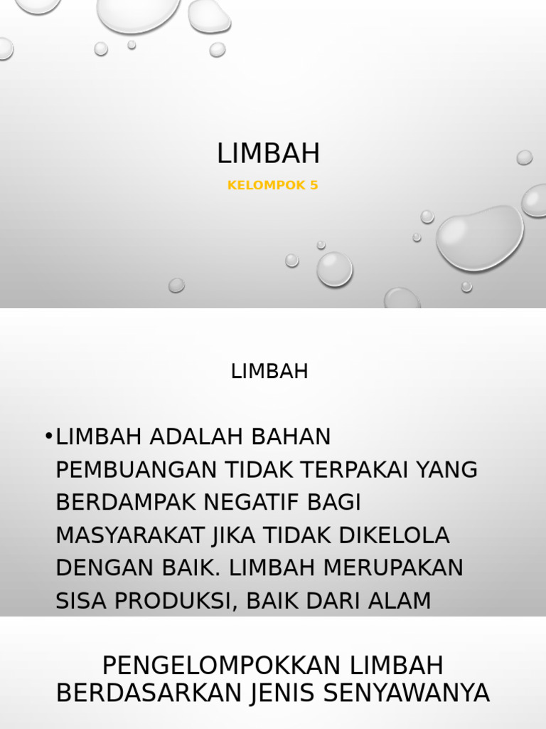 Limbah - Perubahan Lingkungan - Ratna Yully P | PDF