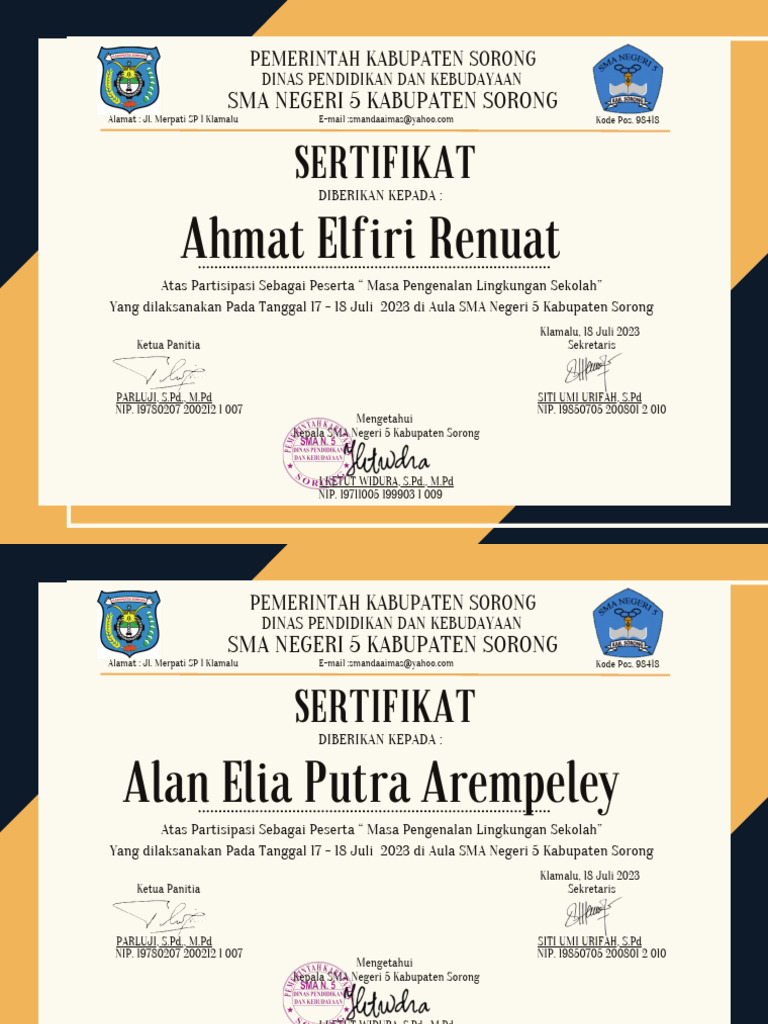 Certificate MPLS Kelas X C | PDF