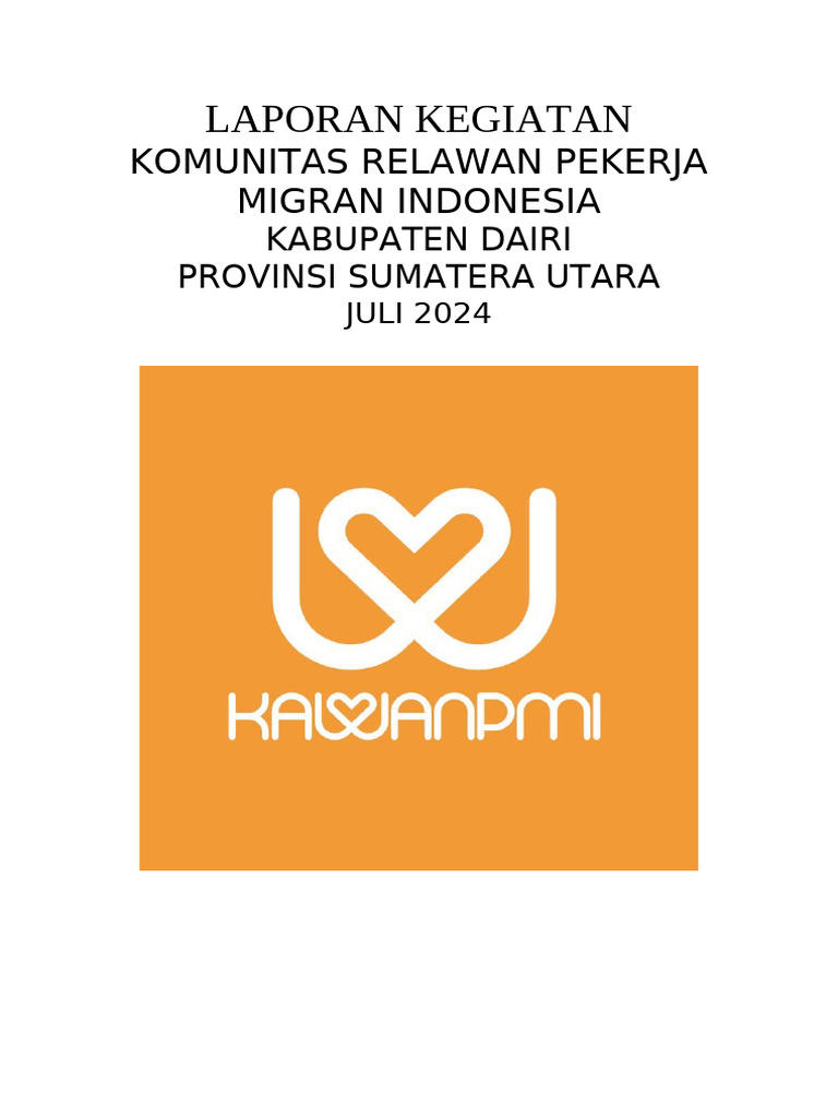Lap Bulanan Kawan Pmi | PDF