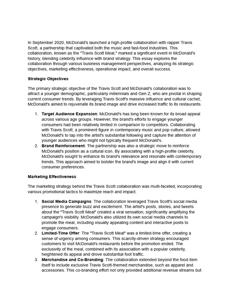 IB IA sample1 McDonalds | PDF