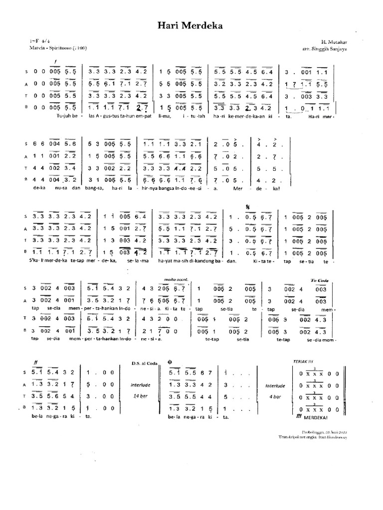 Hari Merdeka SATB | PDF