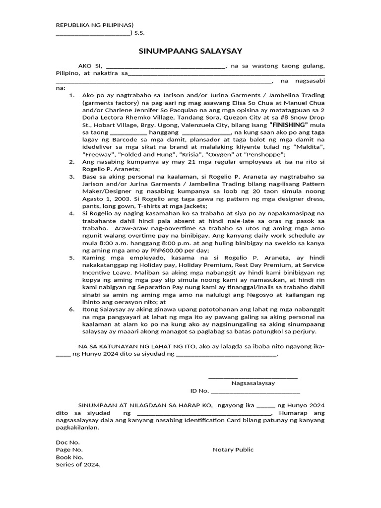 SALAYSAY Cristy | PDF