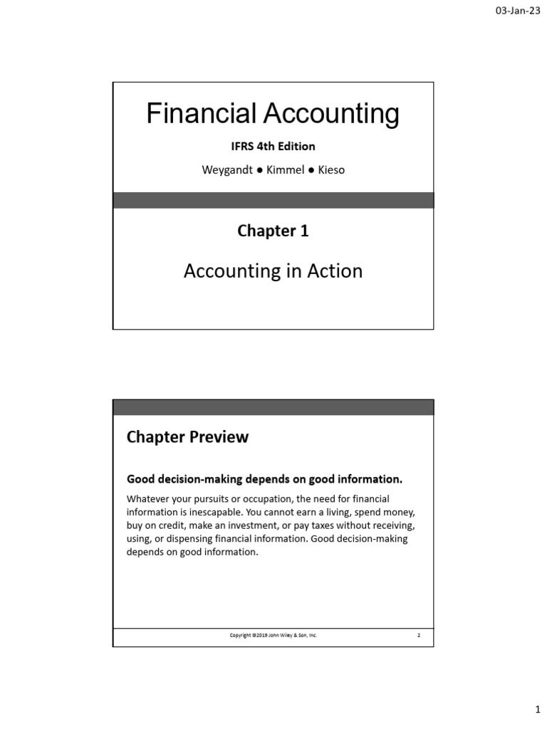 Ch01 Accounting in Action | PDF