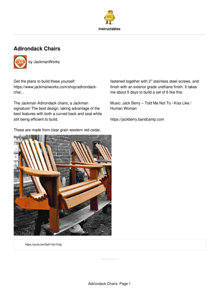 Adirondack Chairs | PDF