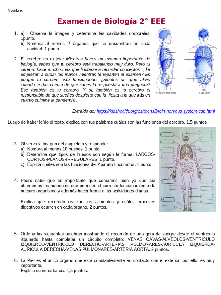 Examen 2°EEE 2021 | PDF