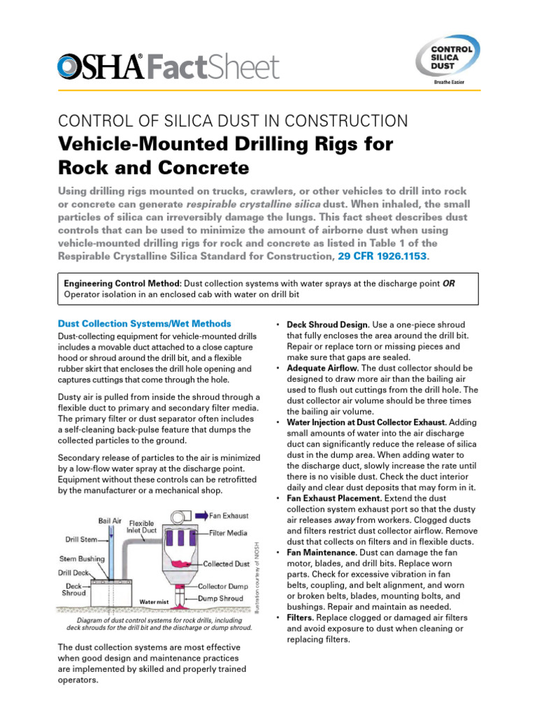 OSHA Vehicle-Mounted Drilling Rigs For Rock and Concrete | PDF ...