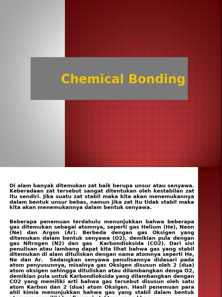chemical bonding | PDF