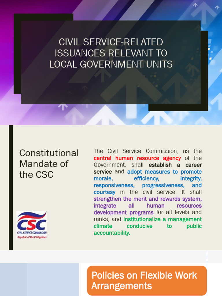 Civil Service-Related Issuances Relevant To LGUs | PDF