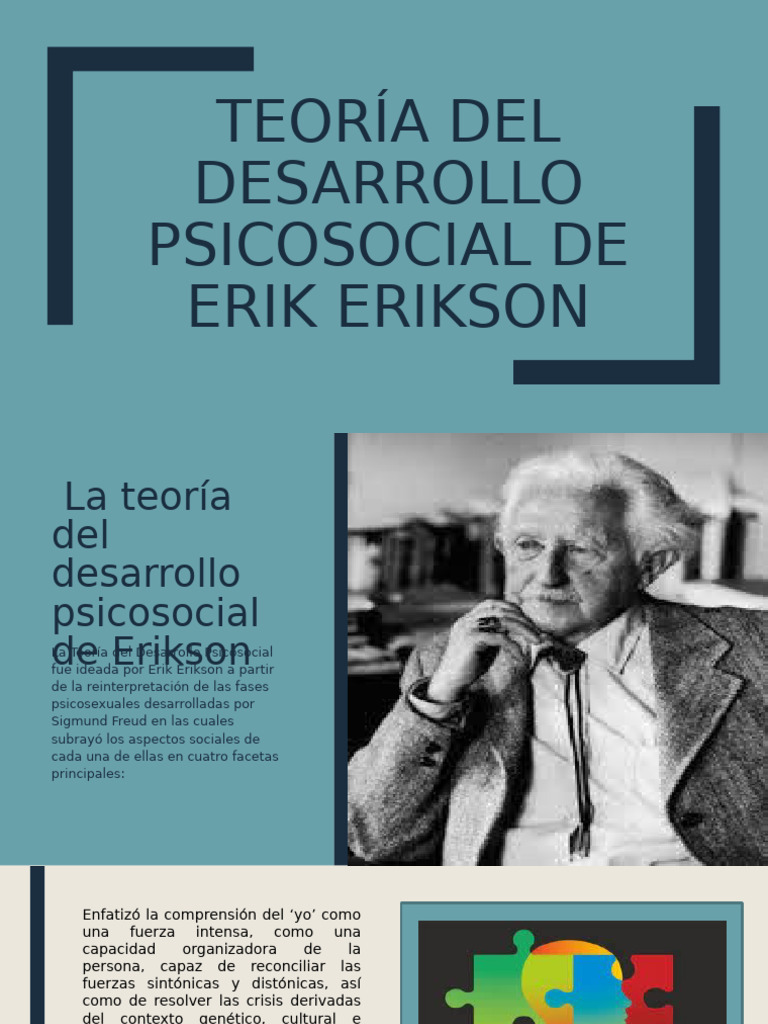 Teoría Del Desarrollo Psicosocial de Erik Erikson | PDF | Adultos | Salud y bienestar