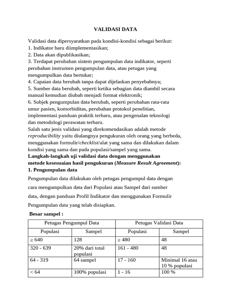 Materi Validasi Data | PDF