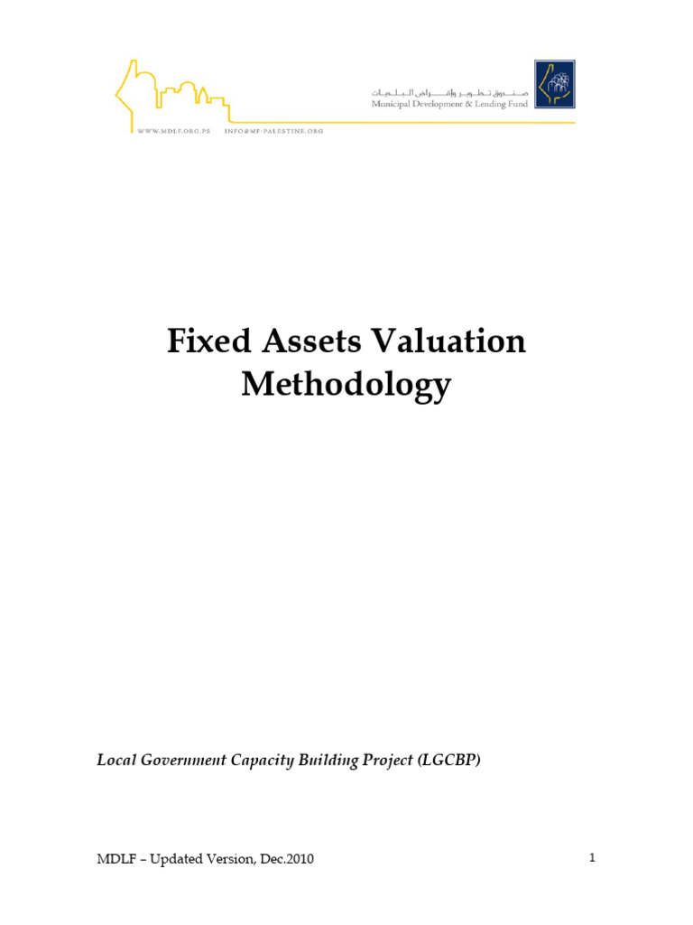 E Fixed Assets Valuation Methodology March 2011 | PDF