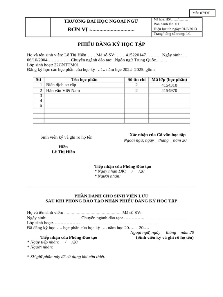 Phieu-dang-ky-hoc-tap | PDF Phieu-dang-ky-hoc-tap | PDF