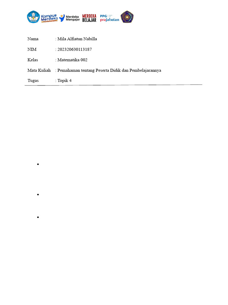 Mila Alfiatun N - PPDP - Elaborasi Pemahaman T4 | PDF