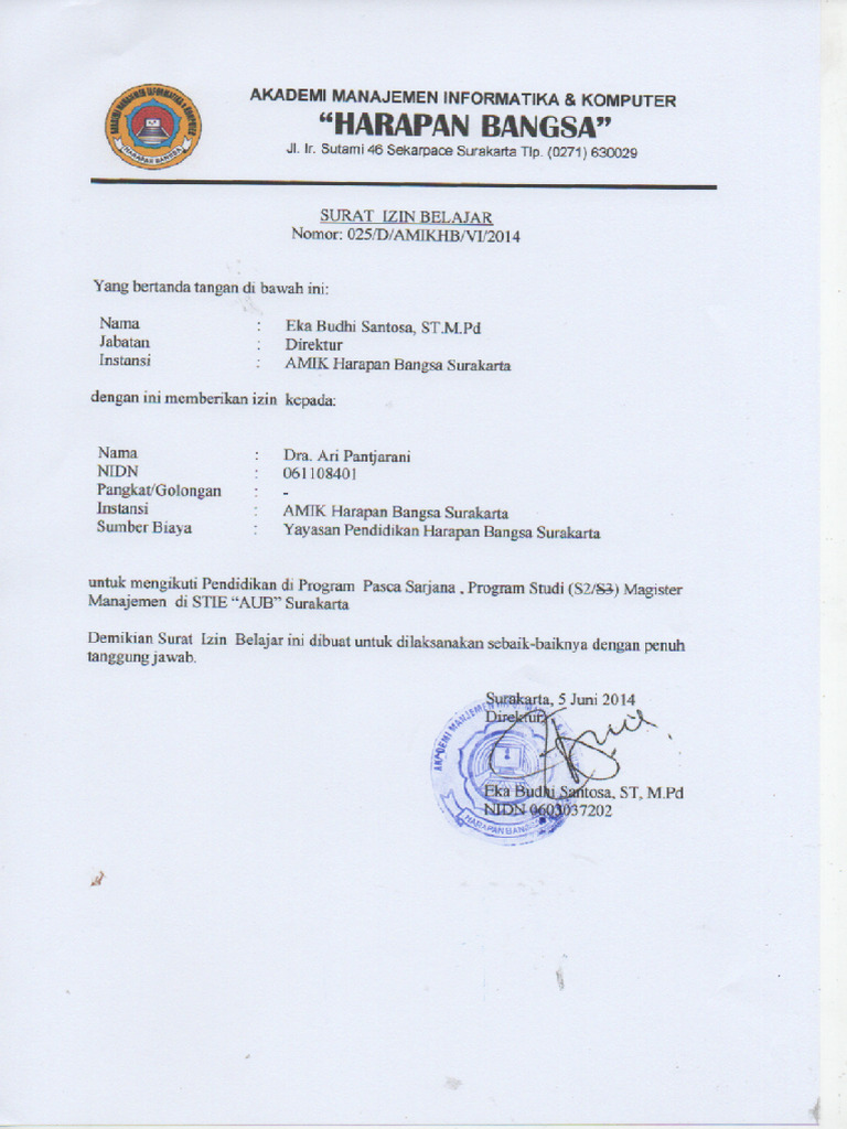 SURAT IJIN BELAJAR-S2 (1) (1) | PDF